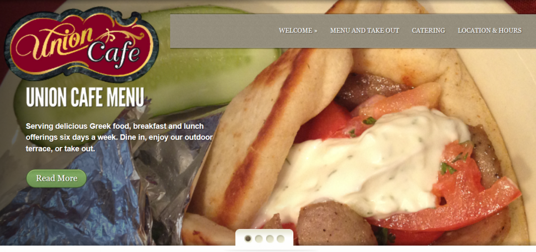 Union Cafe's New Website and Online Presence