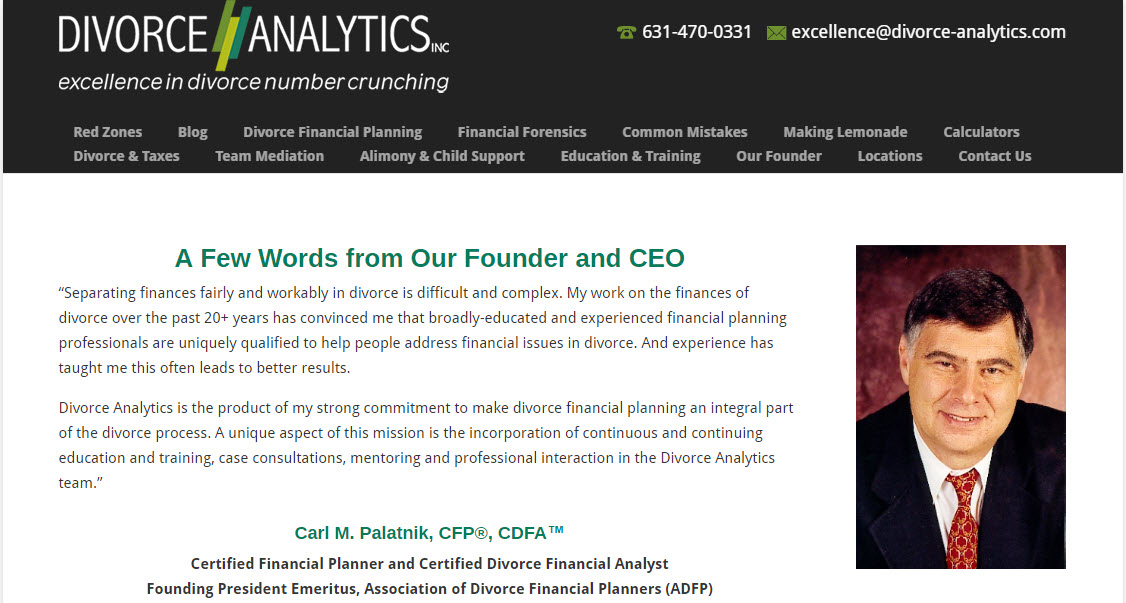 New Website for Divorce Financial Planner