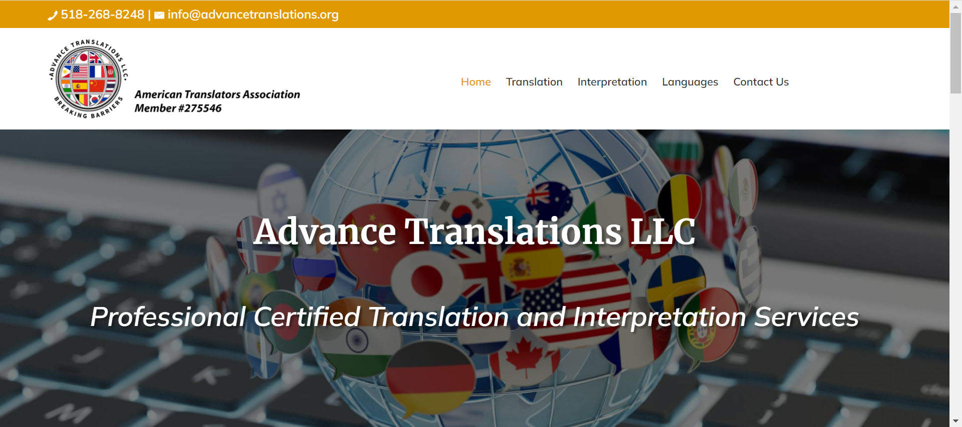 New WordPress Website for Local Translation Company